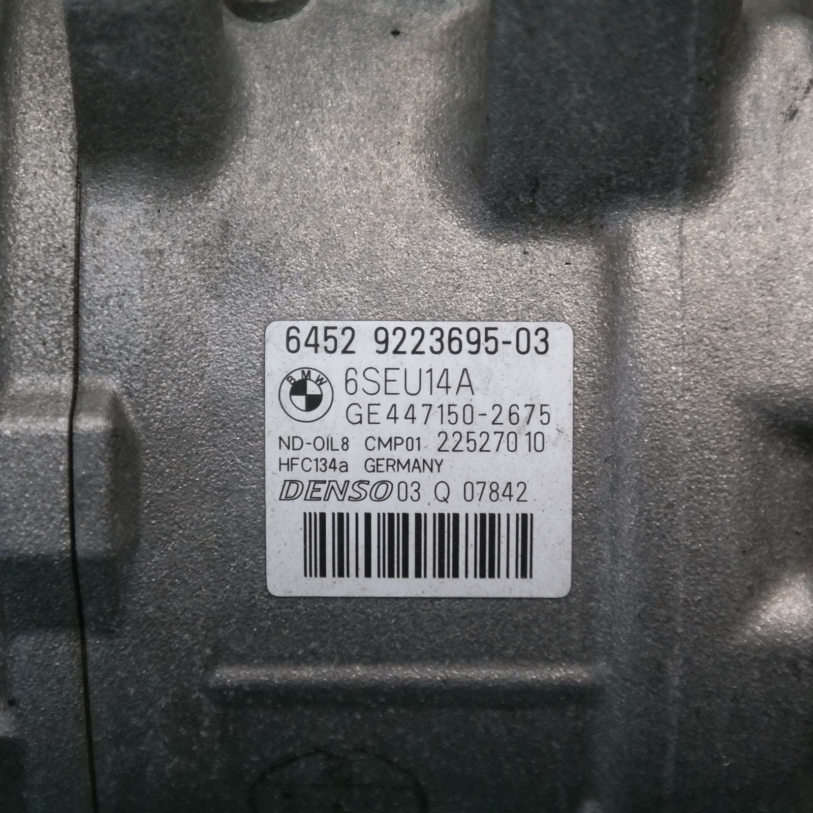 2013 BMW 3 SERIES A/C compressor 64529223695