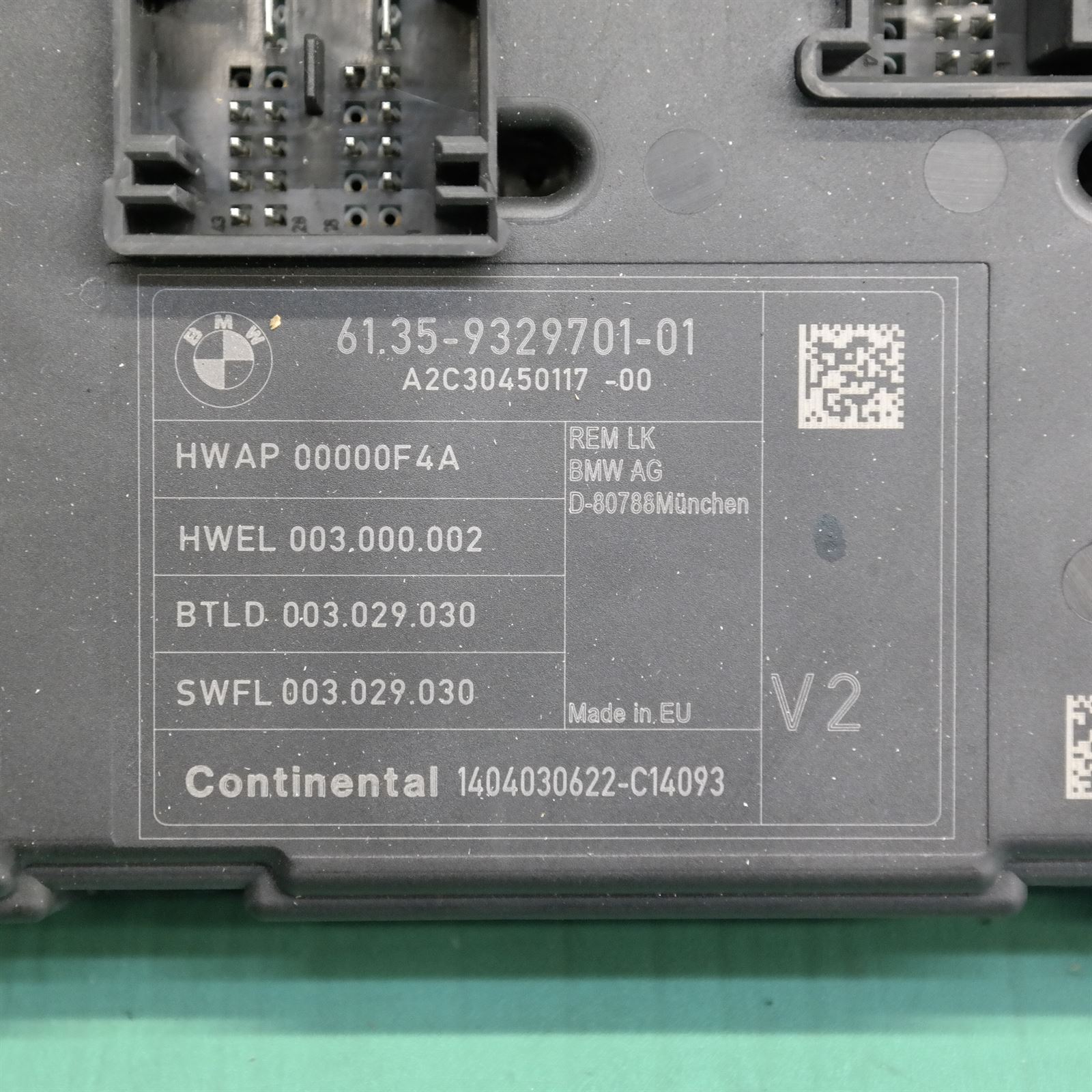 2014 BMW 3 SERIES Control unit/module 61359499001