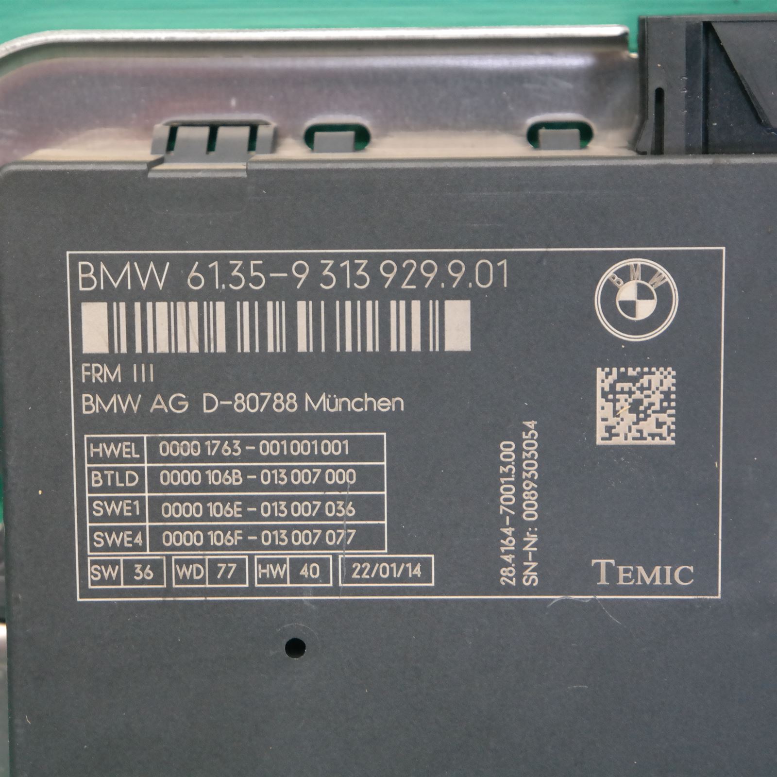 2014 BMW 5 SERIES Control unit/module 61356992947