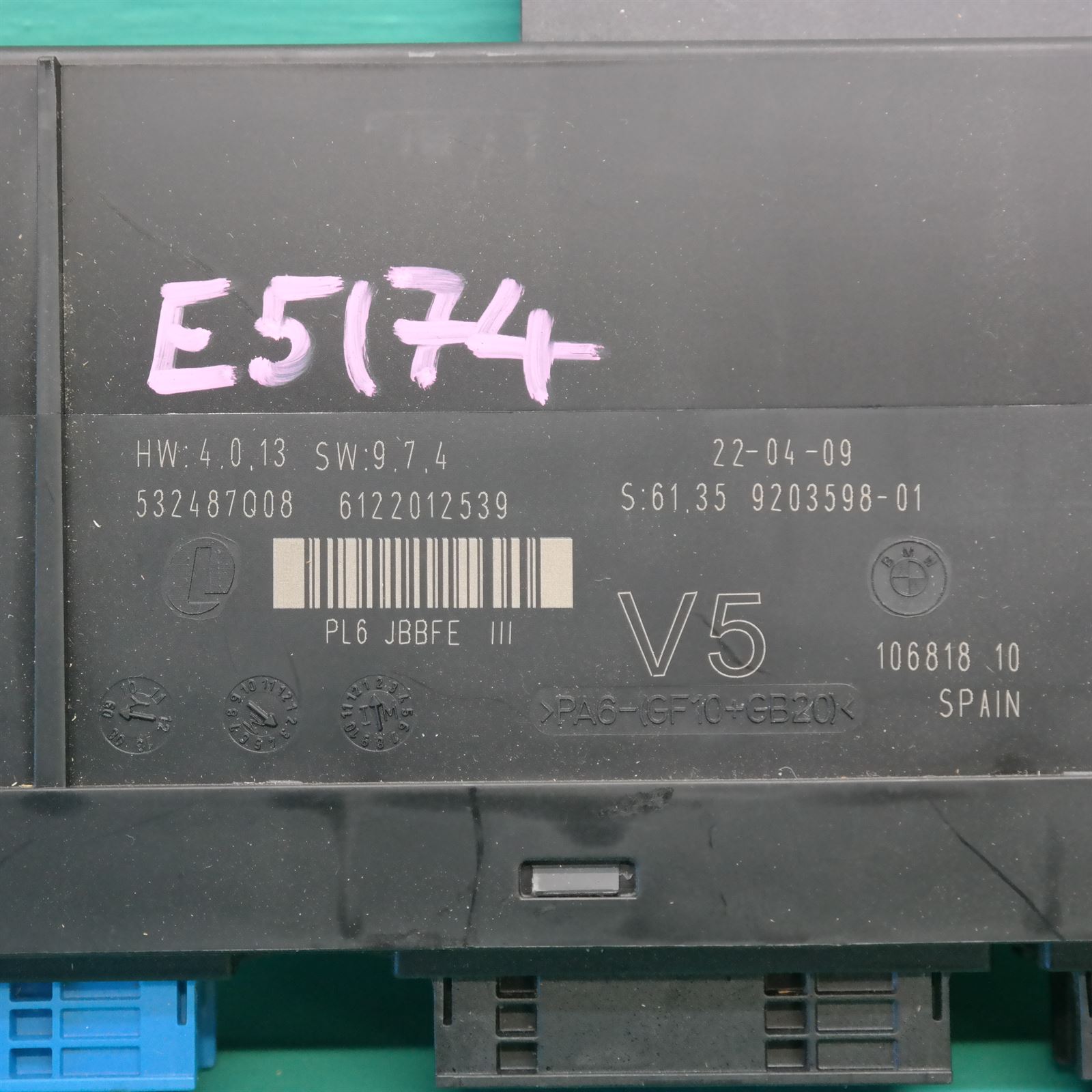 2009 BMW 7 SERIES Control unit/module 61356992415