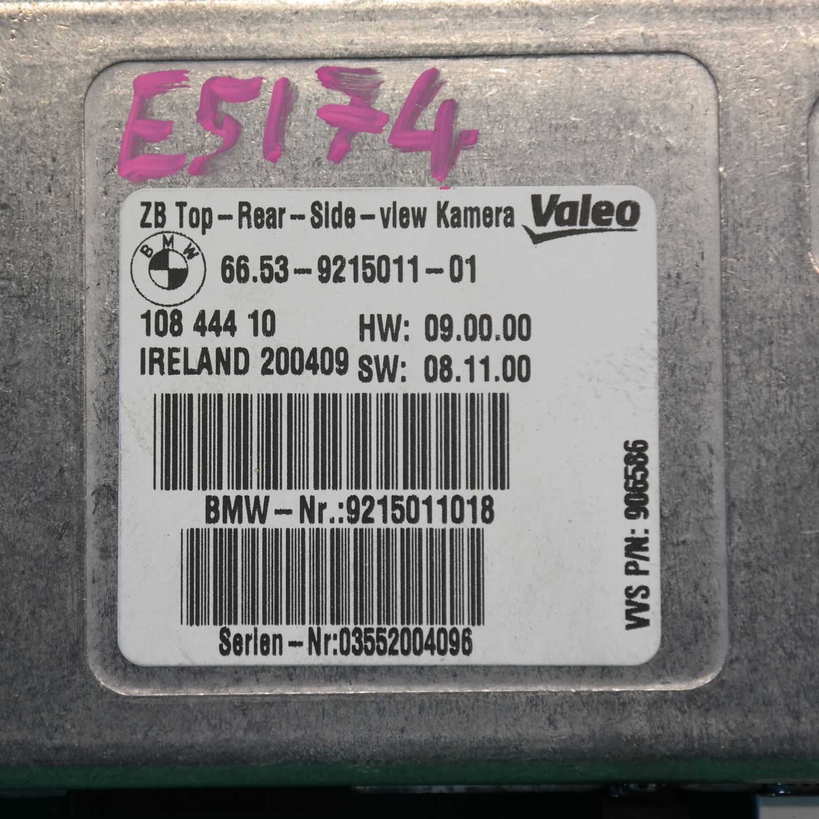 2009 BMW 7 SERIES Control unit/module 66536994554