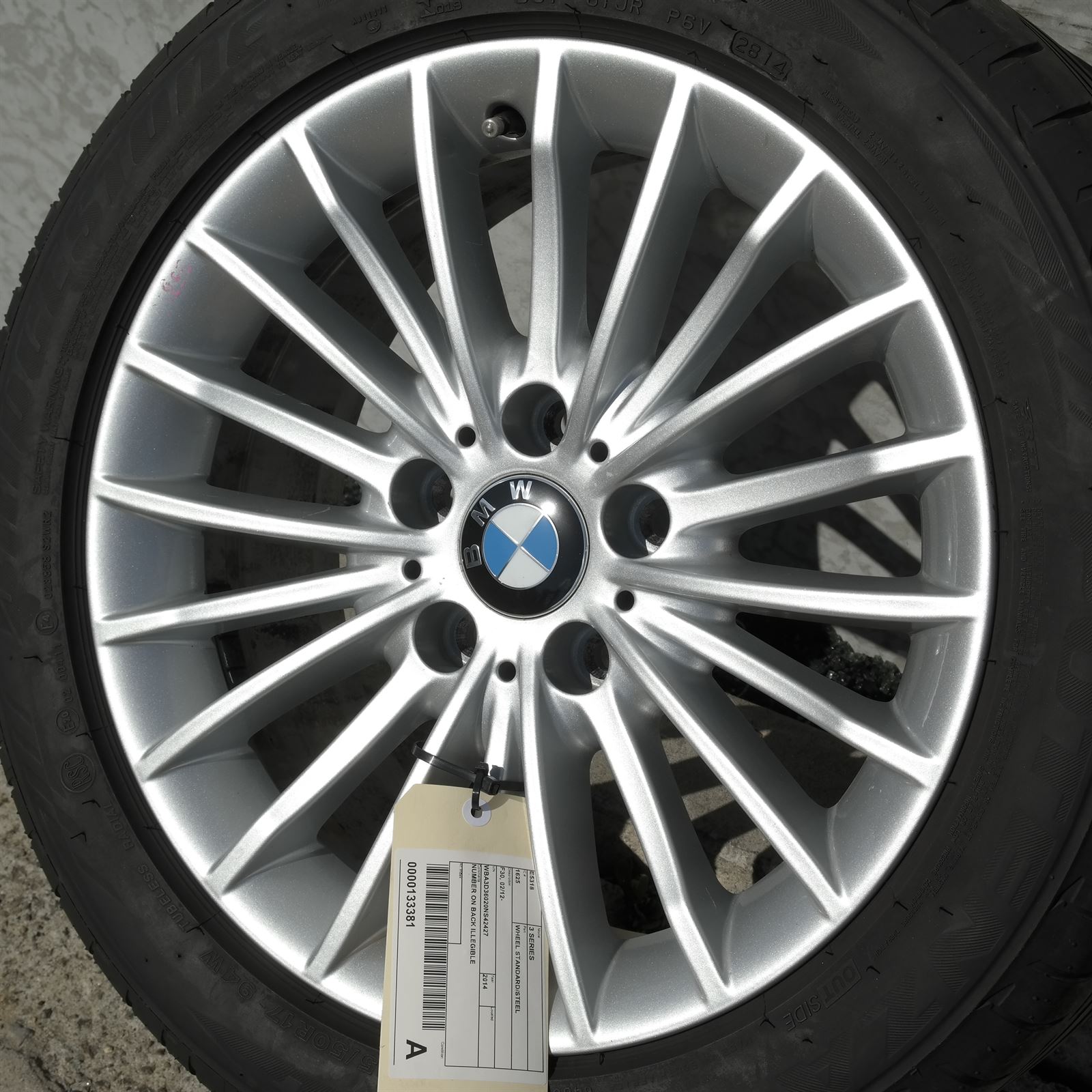 2014 BMW 3 SERIES Single/spare wheel 36116796241