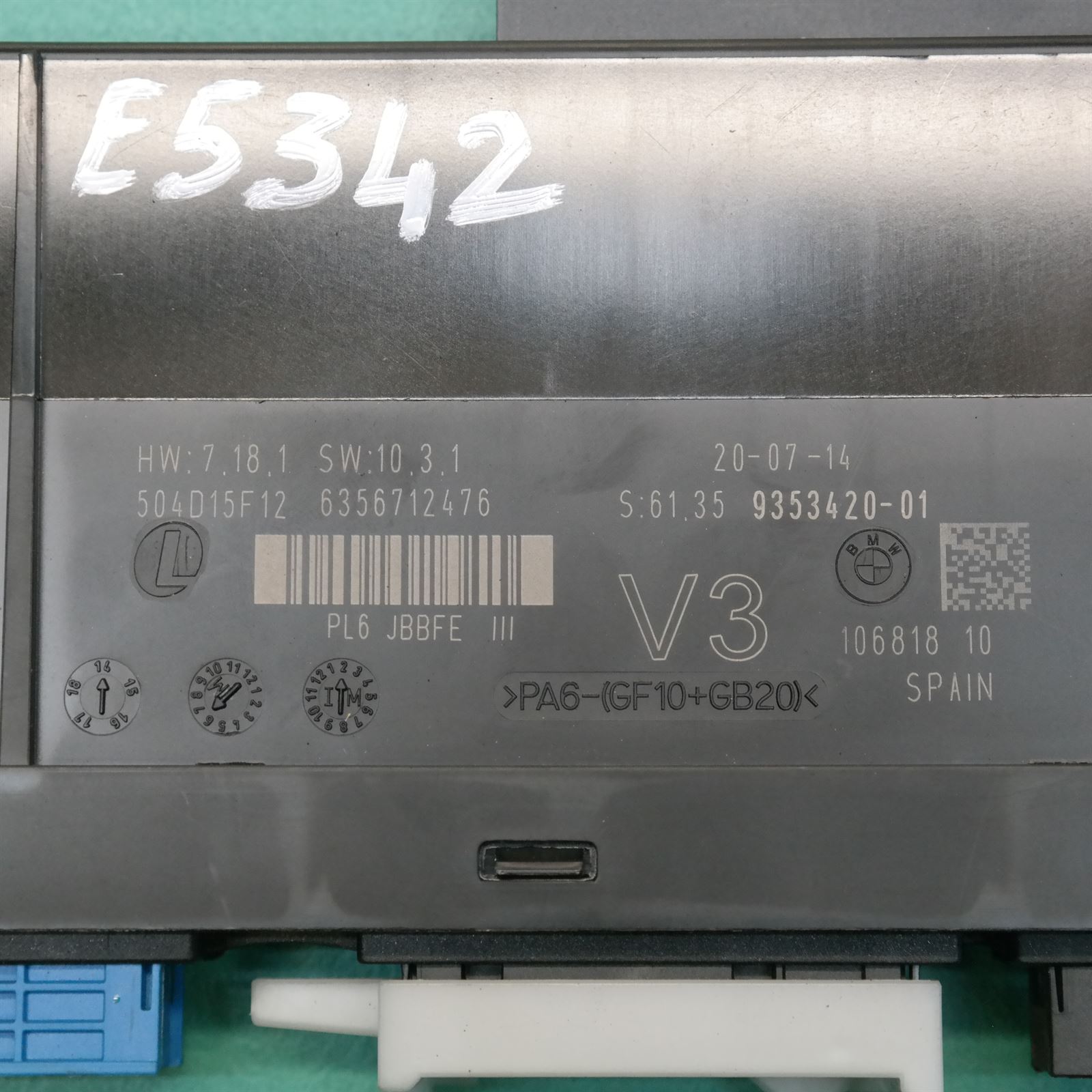 2014 BMW 6 SERIES Control unit/module 61356992415