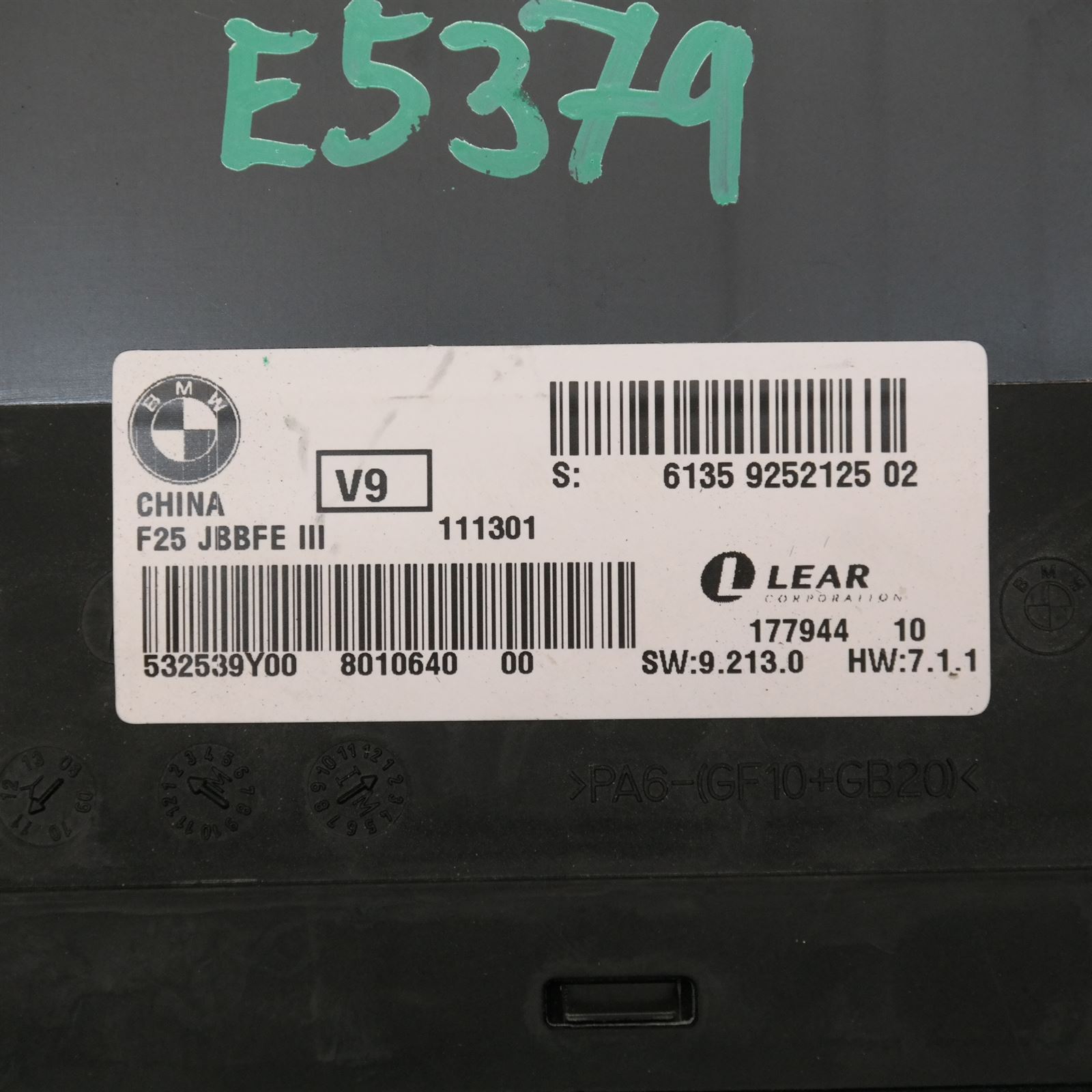 2011 BMW X3 Control unit/module 61356992425