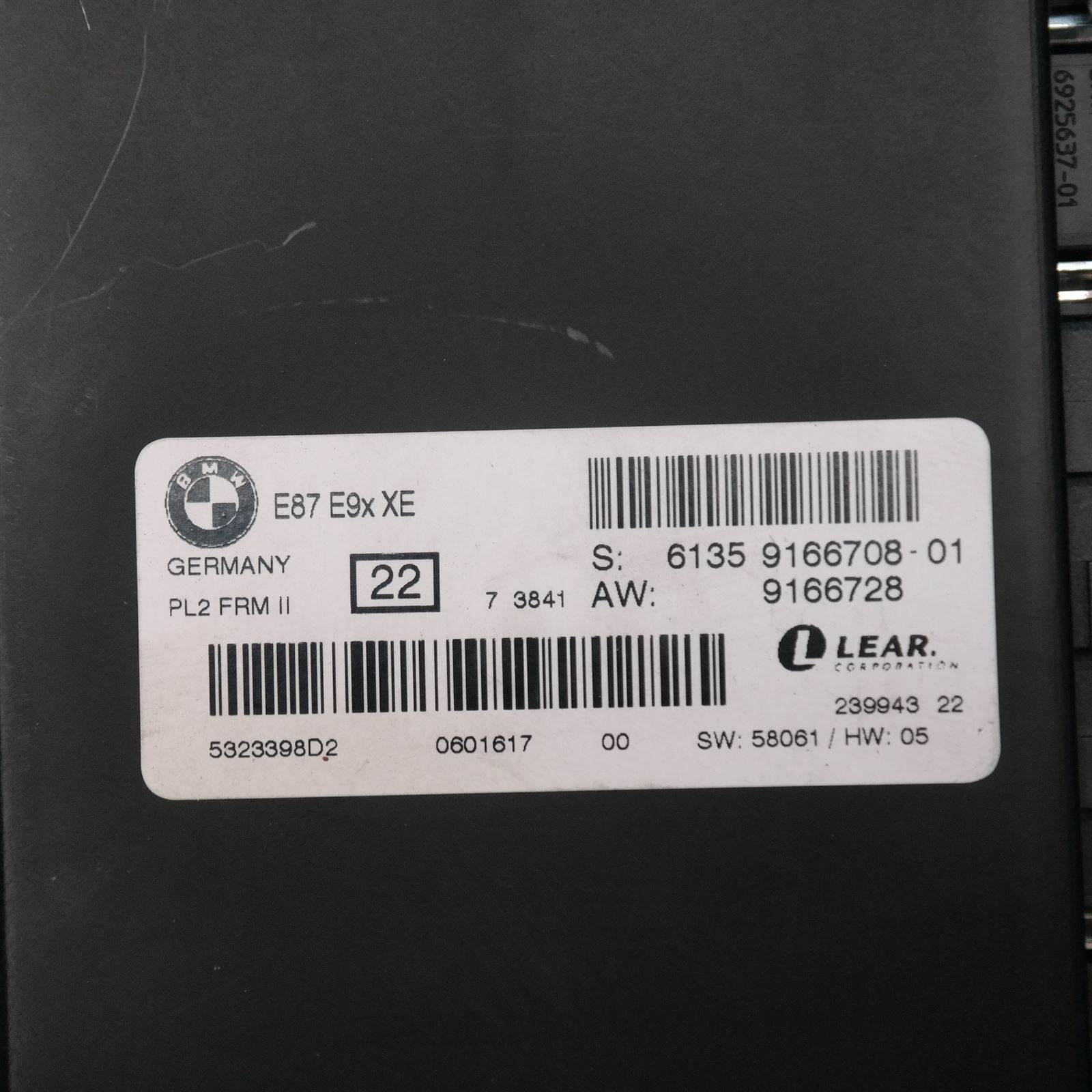 2007 BMW 3 SERIES Control unit/module 61356827064