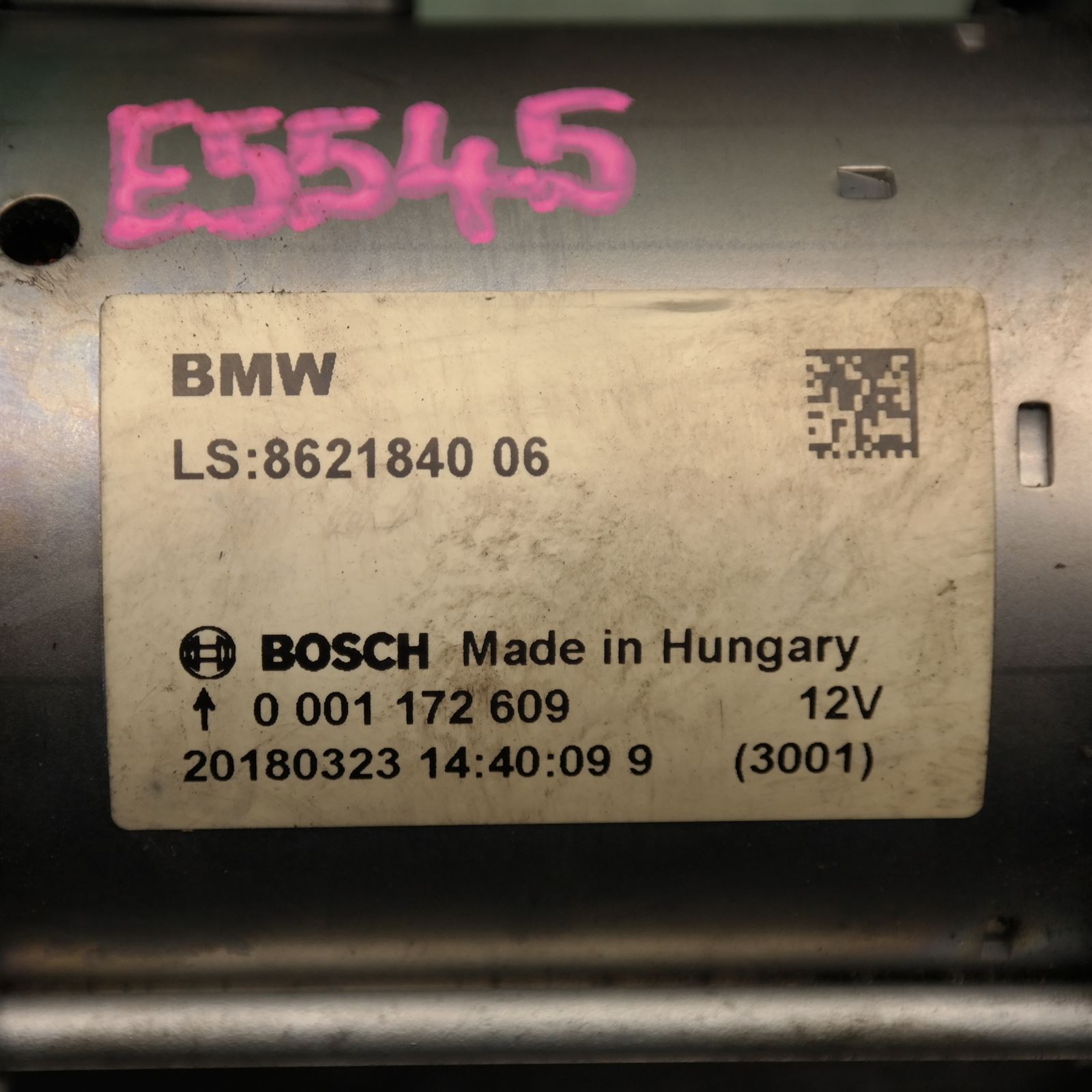 2018 BMW X3 Starter motor 12418621840 12418625996