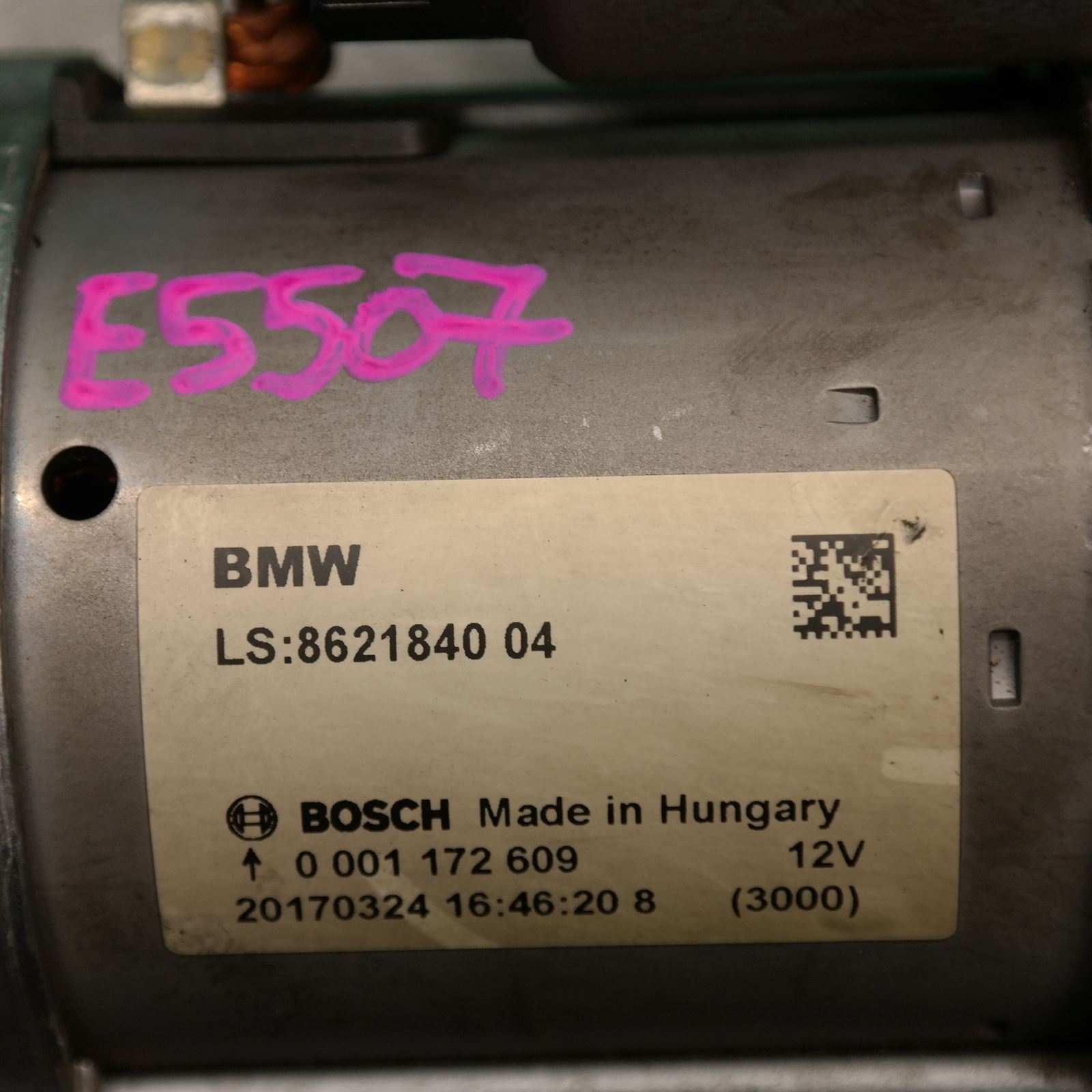 2017 BMW 3 SERIES Starter motor 12418621840 12418625996