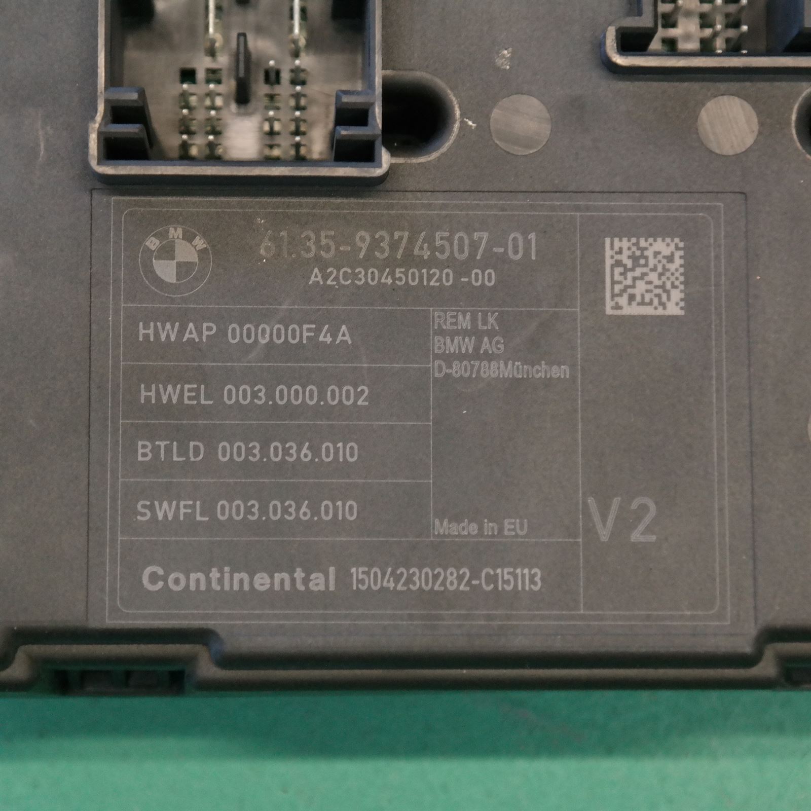 2015 BMW 4 SERIES Control unit/module 61359499001