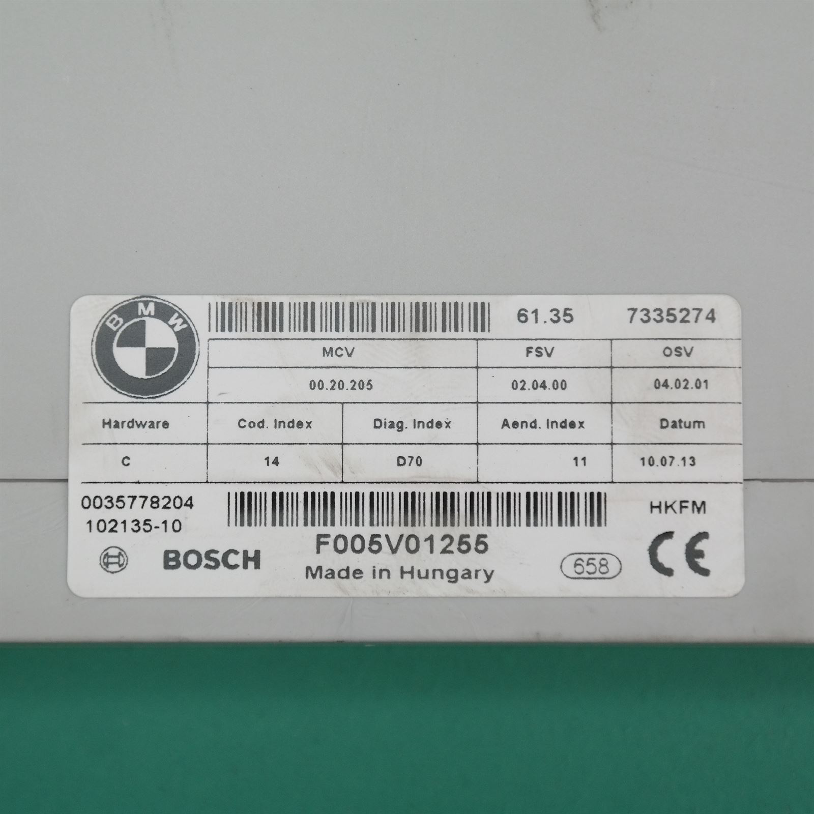 2014 BMW X6 Control unit/module 61357335274