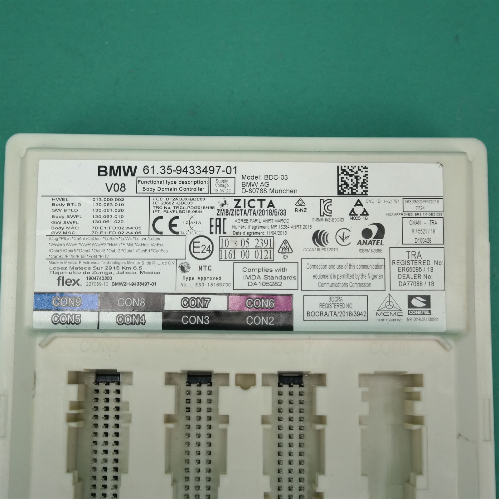 2019 BMW X5 Control unit/module 61355B5BCF6