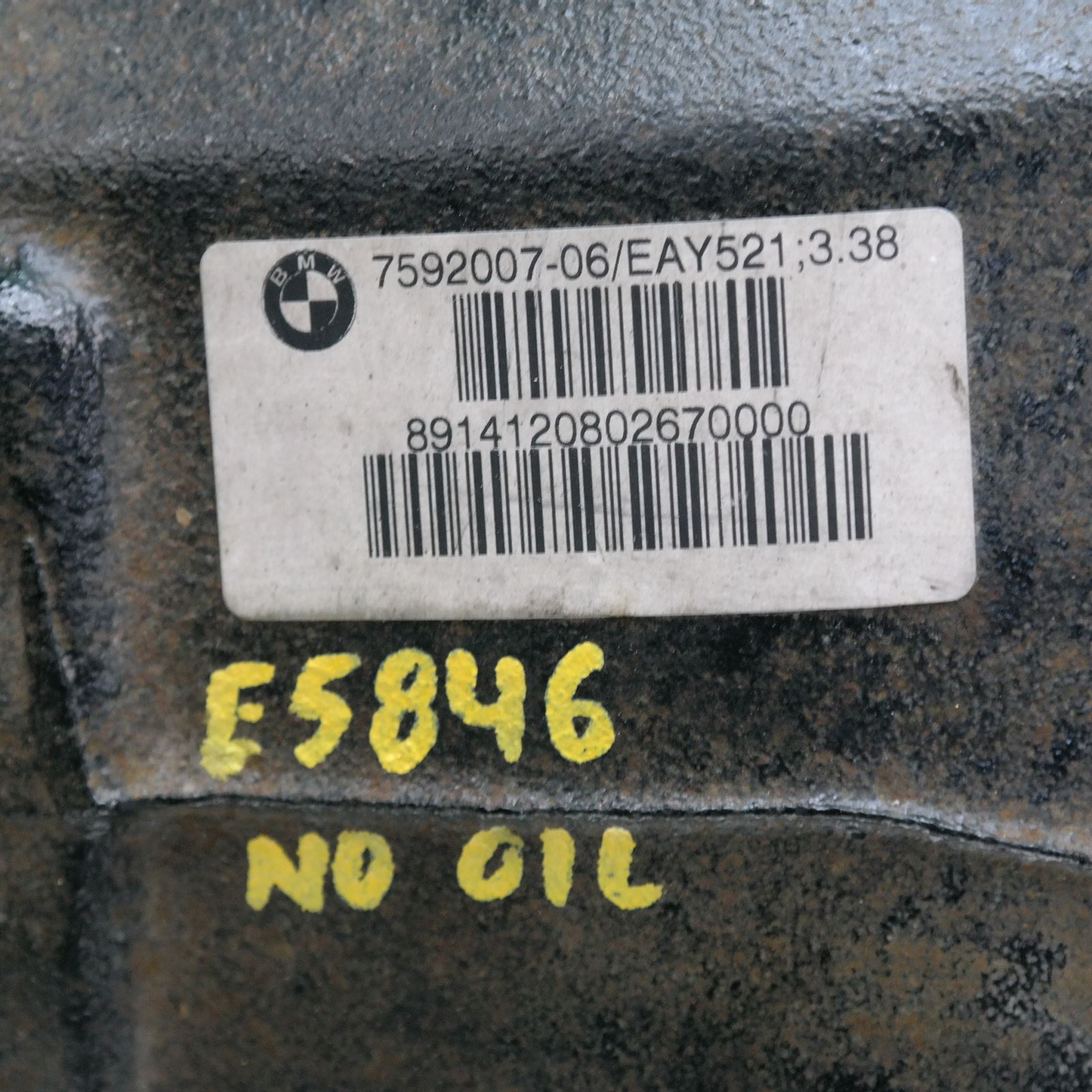 2015 BMW X3 Differential centre 994